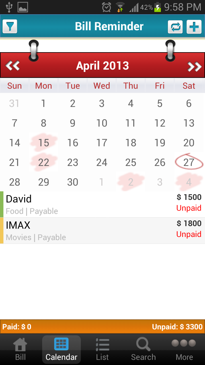 Bill Reminder - App on Amazon Appstore
