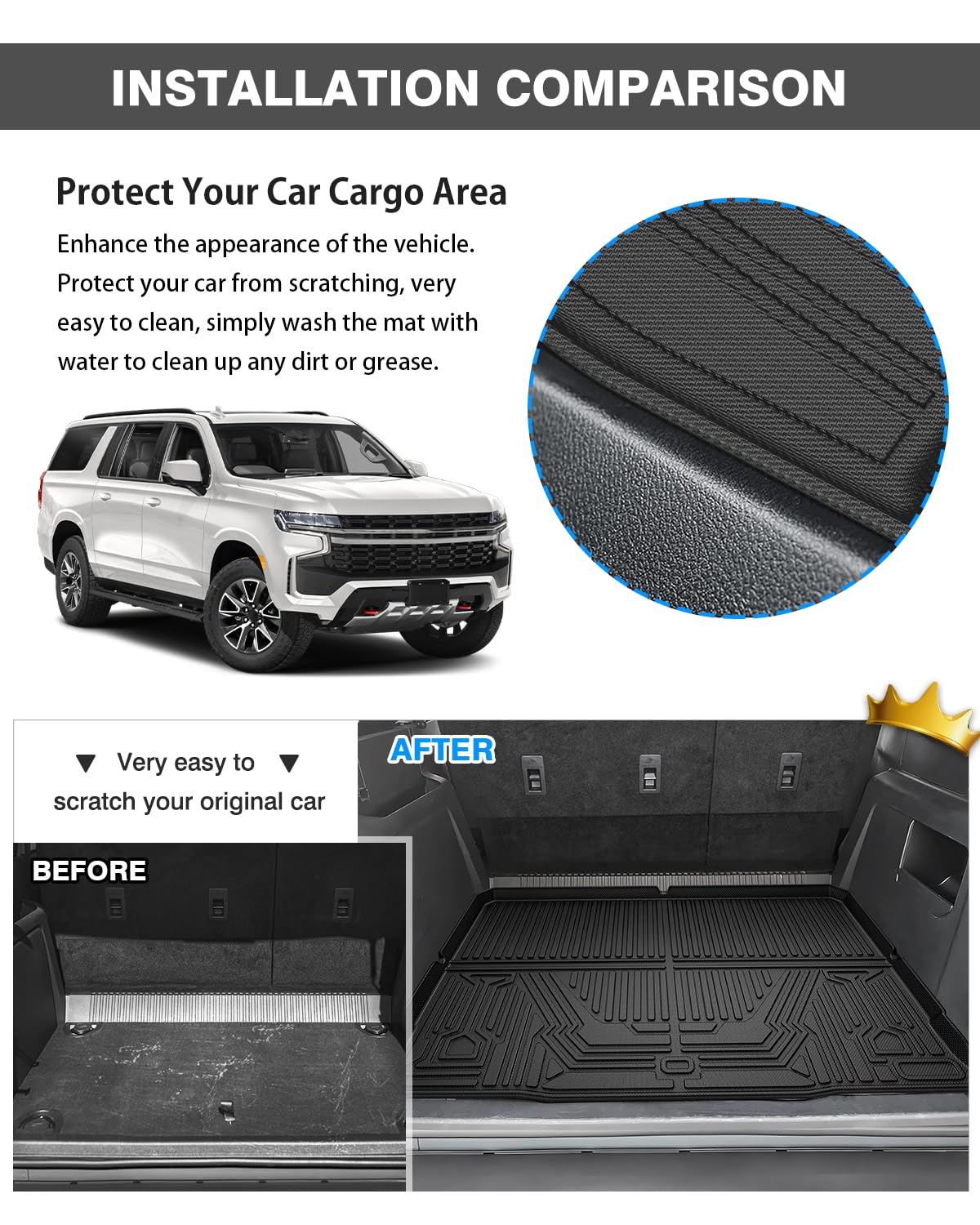 2025 Suburban Accessories Mixsuper Cargo Liner For Chevrolet Suburban ...