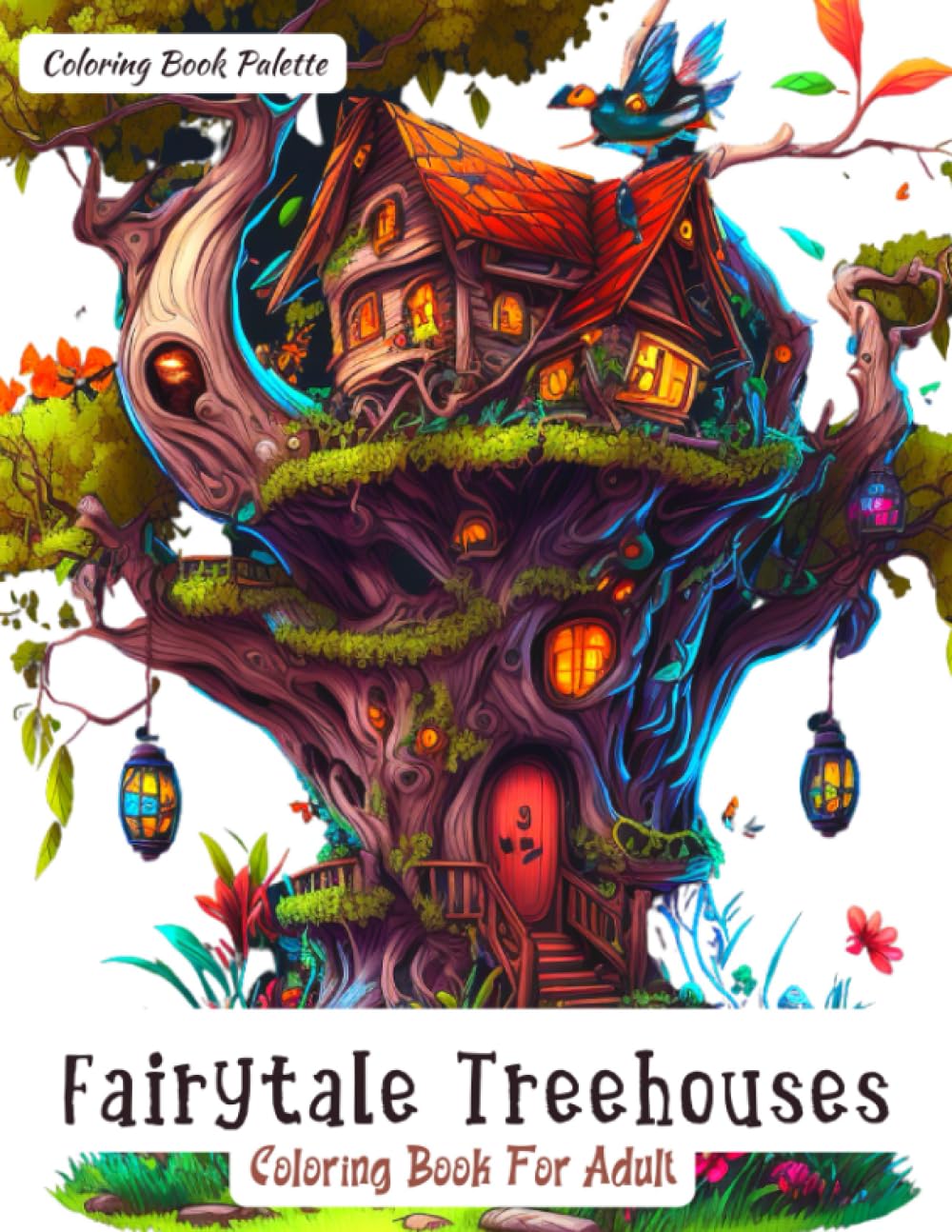 Amazon.com: Fairytale Treehouses Coloring Book: Enchanted Fantasy Fairy ...