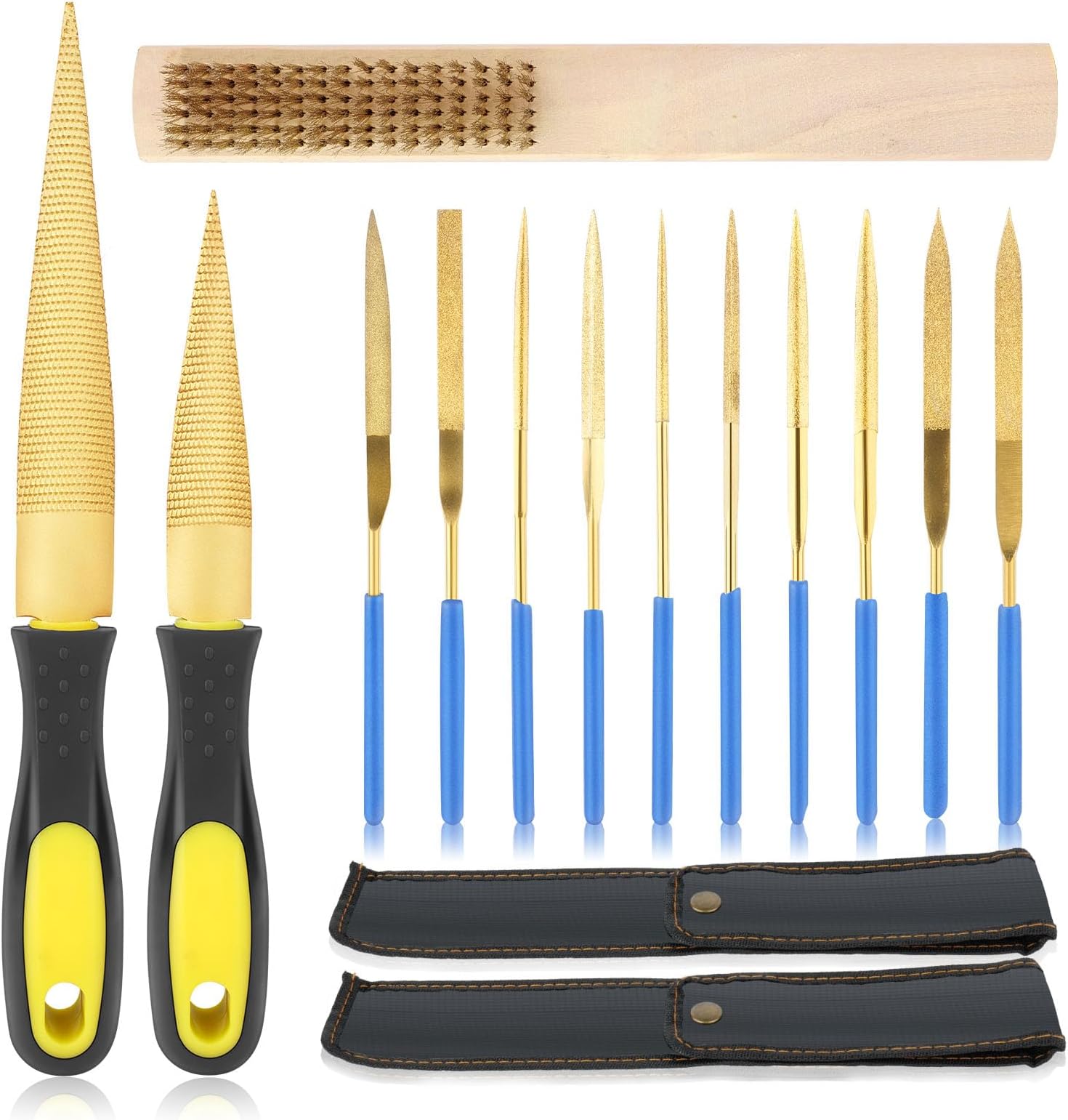 Golden Wood Rasp 4Piece Set, Fine Cut, 4"-6"-8"-10", for Wood, Leather ...