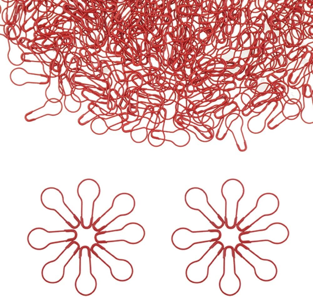 Amazon.com: SaktopDeco 550PCS Red Metal Safety Pins 0.8" Bulb Pins Mini ...