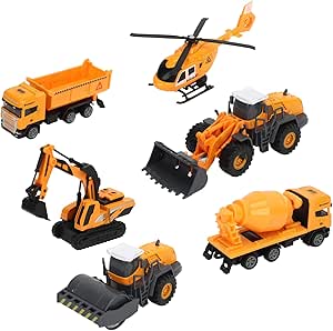 Amazon.co.jp: Construction Car Toy Set 1:50 Alloy Small Construction ...