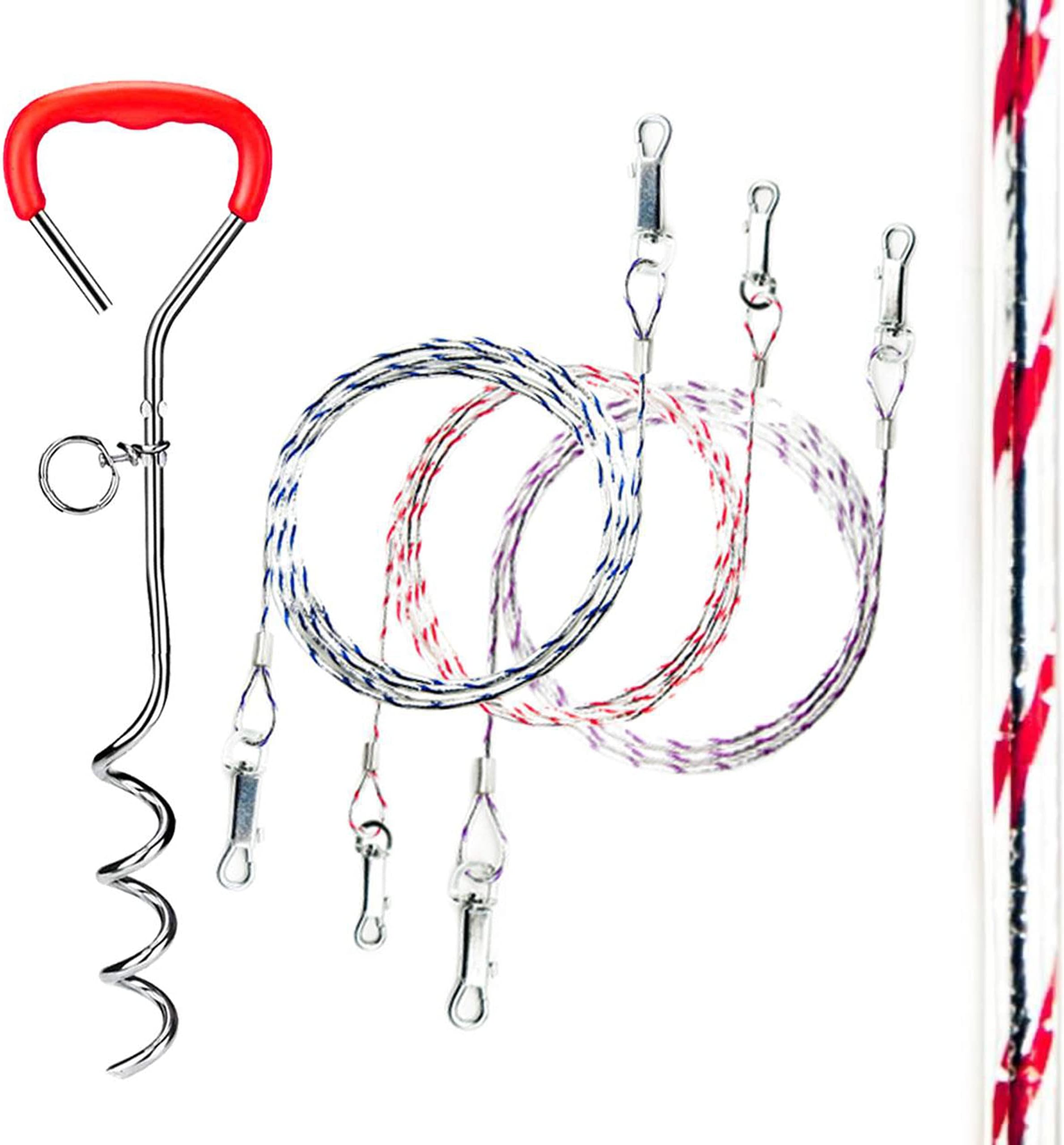 16" Heavy Duty Ground Spike Stake (41cm) Dog Chains for outside Dog Tie ...