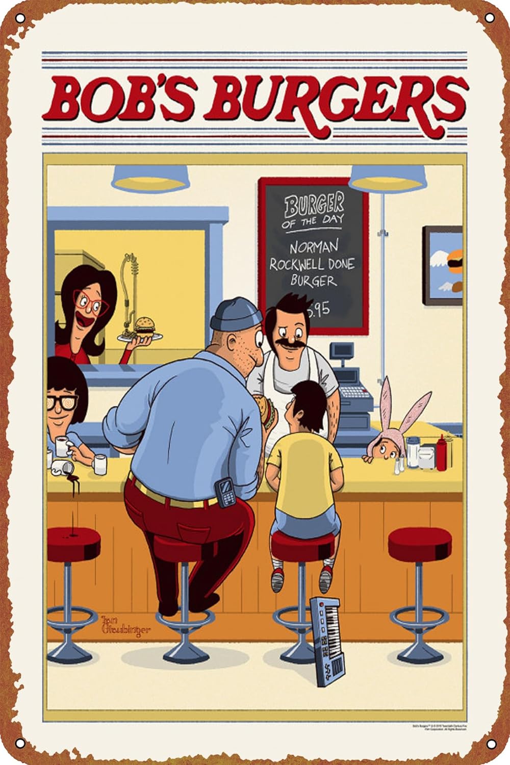 Amazon.com: Bobs Burgers Metal Tin Sign Garage Sign Wall Decoration Old ...