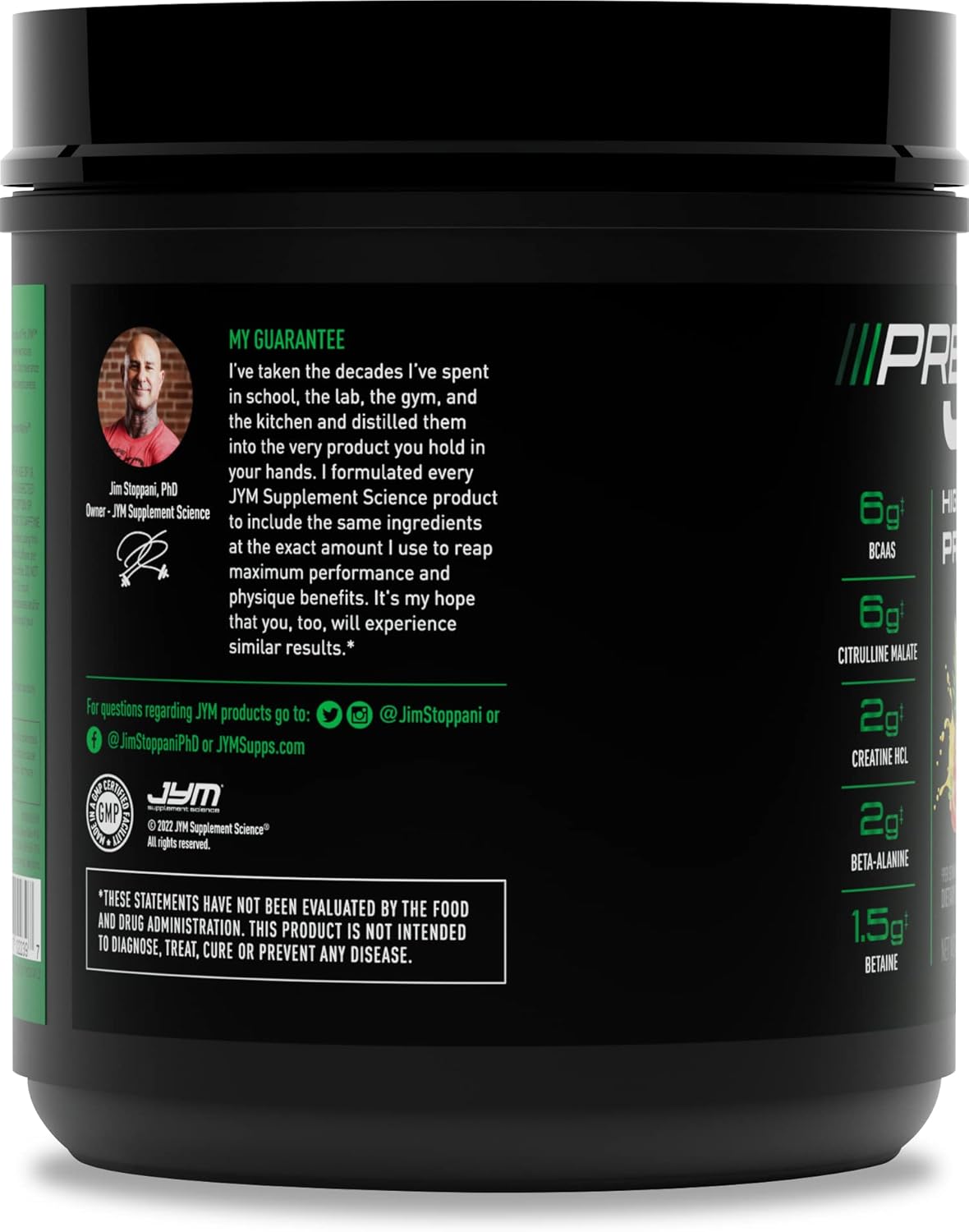 JYM Pre Workout Powder - Enhanced Formula for Energy and Performance ...