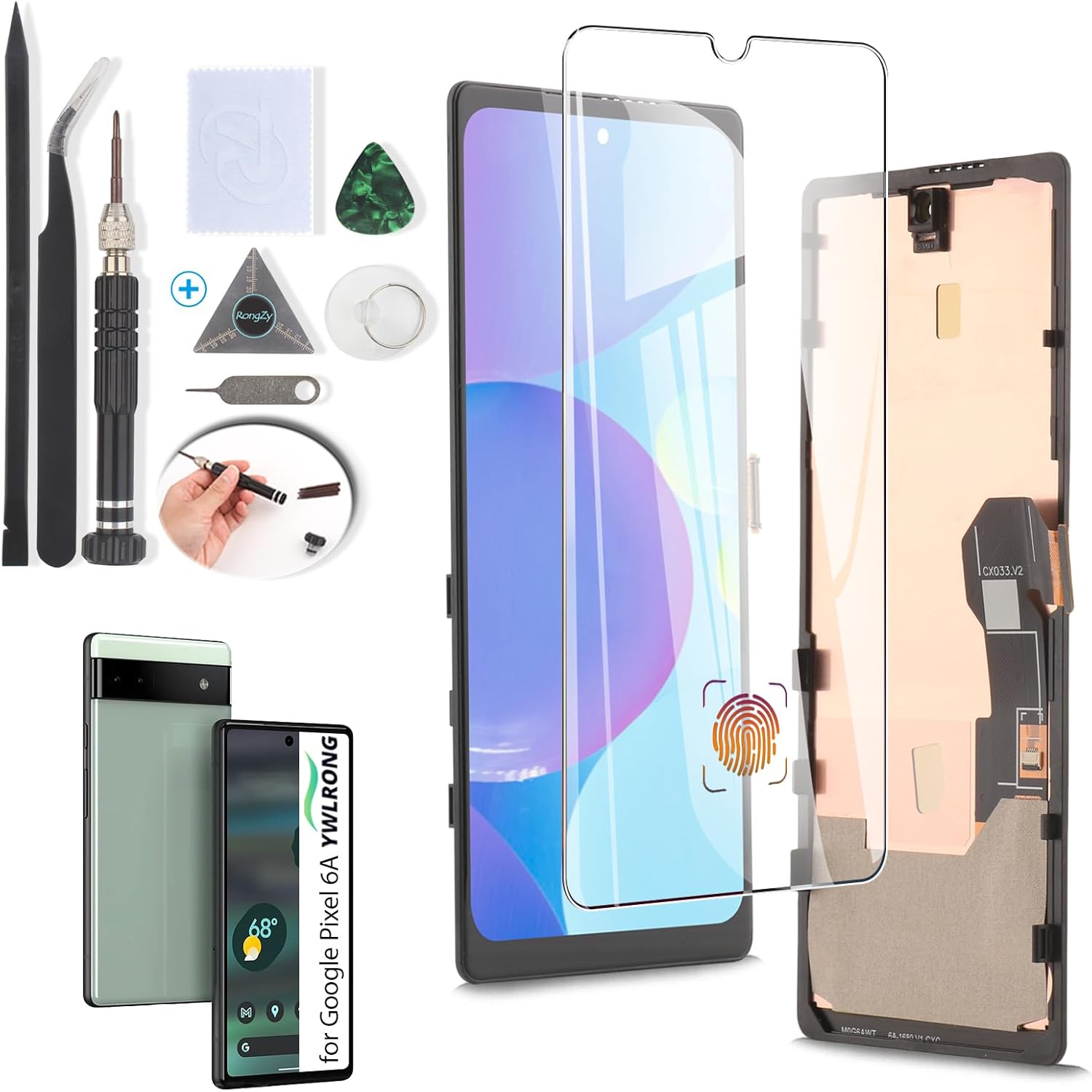 Amazon.com: YWLRONG OLED for Google Pixel 6A Screen Replacement LCD ...