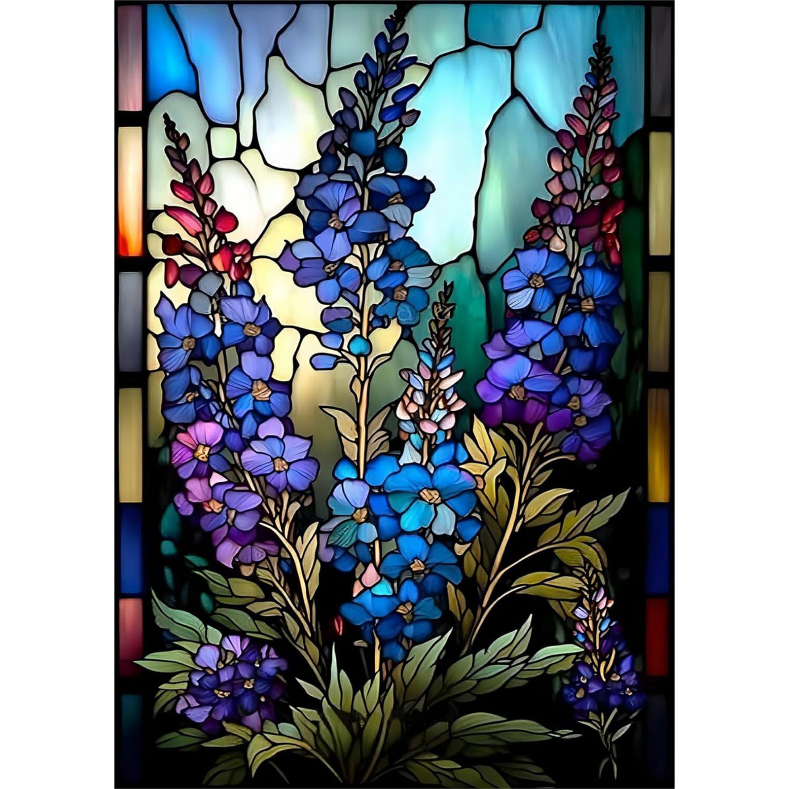 Amazon.com: MXJSUA 5D Blue Flower Diamond Art Painting Kits for Adults ...