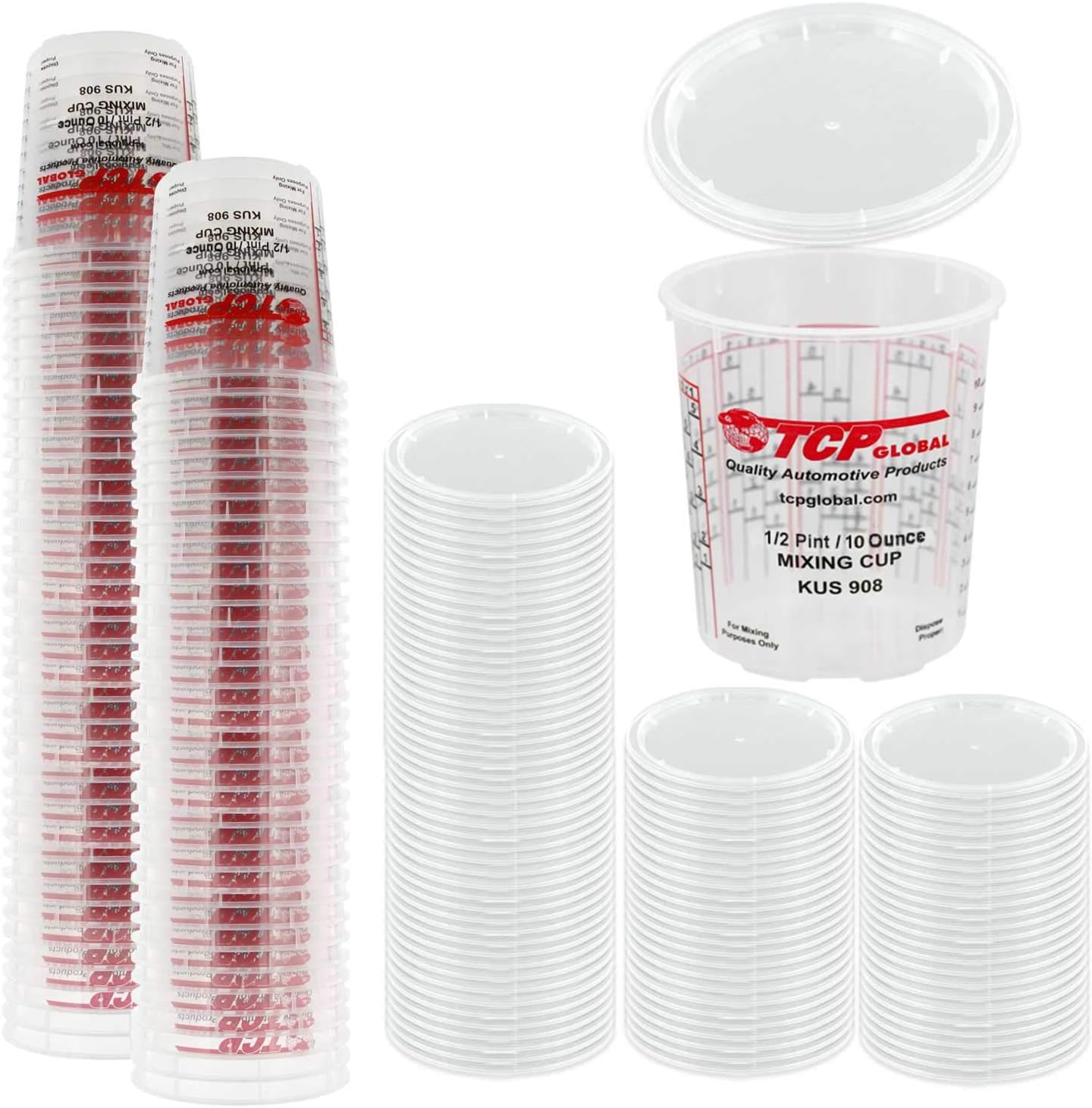 Amazon.com: Custom Shop/TCP Global Full Case of 100 Cups with 50 Lids ...