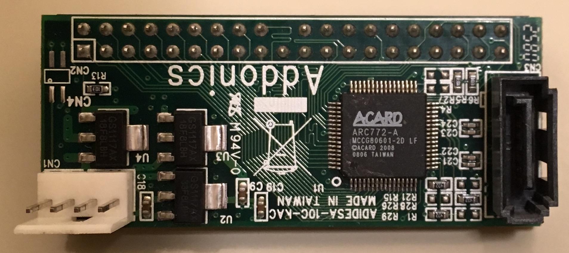 Amazon.com: Addonics ADIDESA 150 Mbps IDE to Serial ATA Converter ...