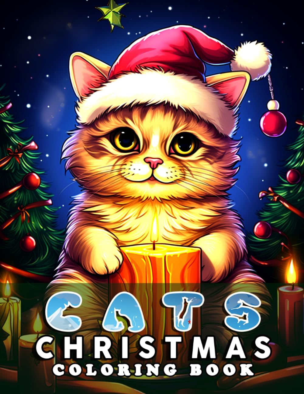 Amazon.com: Cats Christmas Coloring Book: Cats Christmas Coloring Book ...