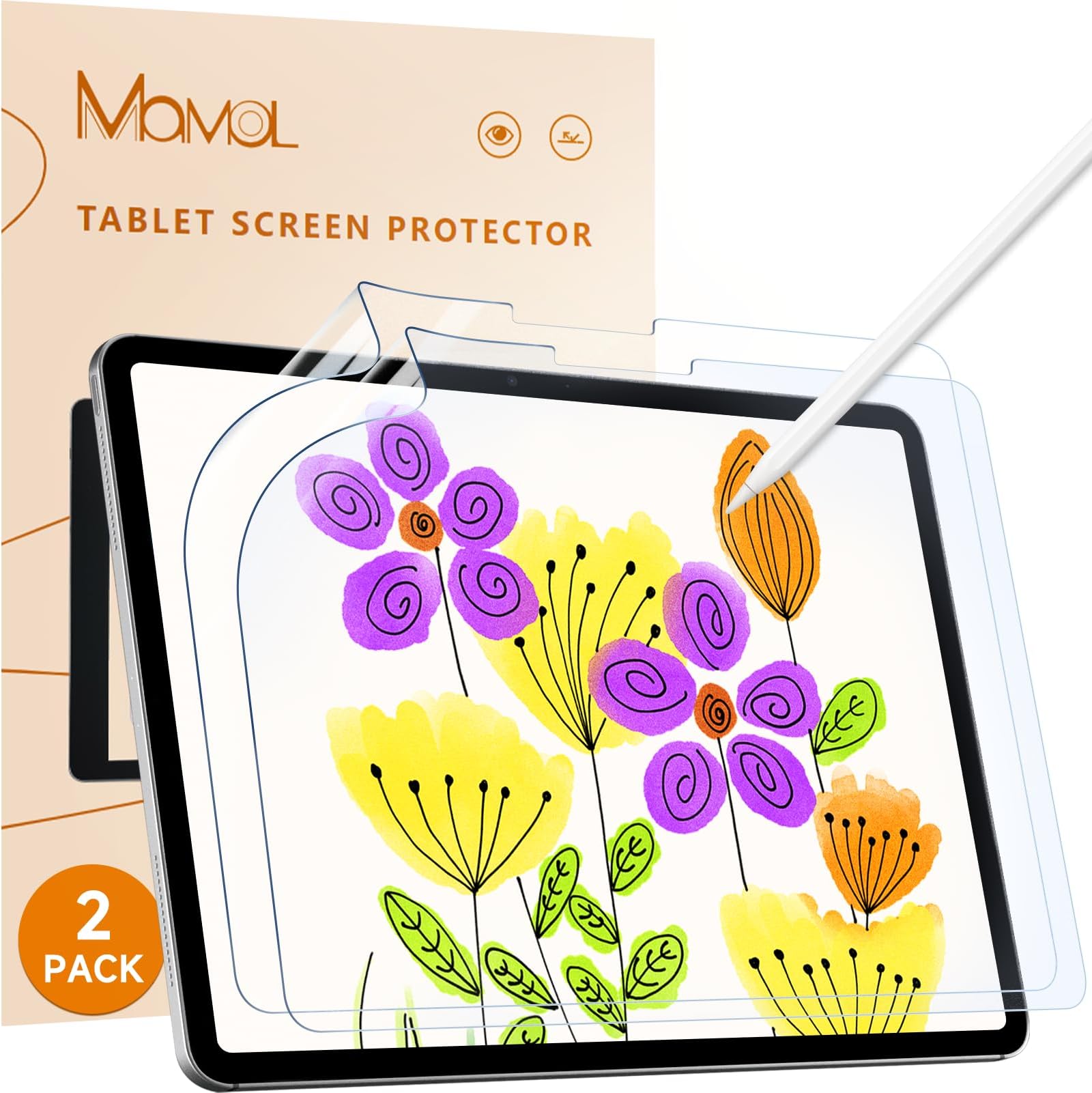 Amazon.com: MOBDIK 2 Pack Paperfeel Screen Protector Compatible with ...