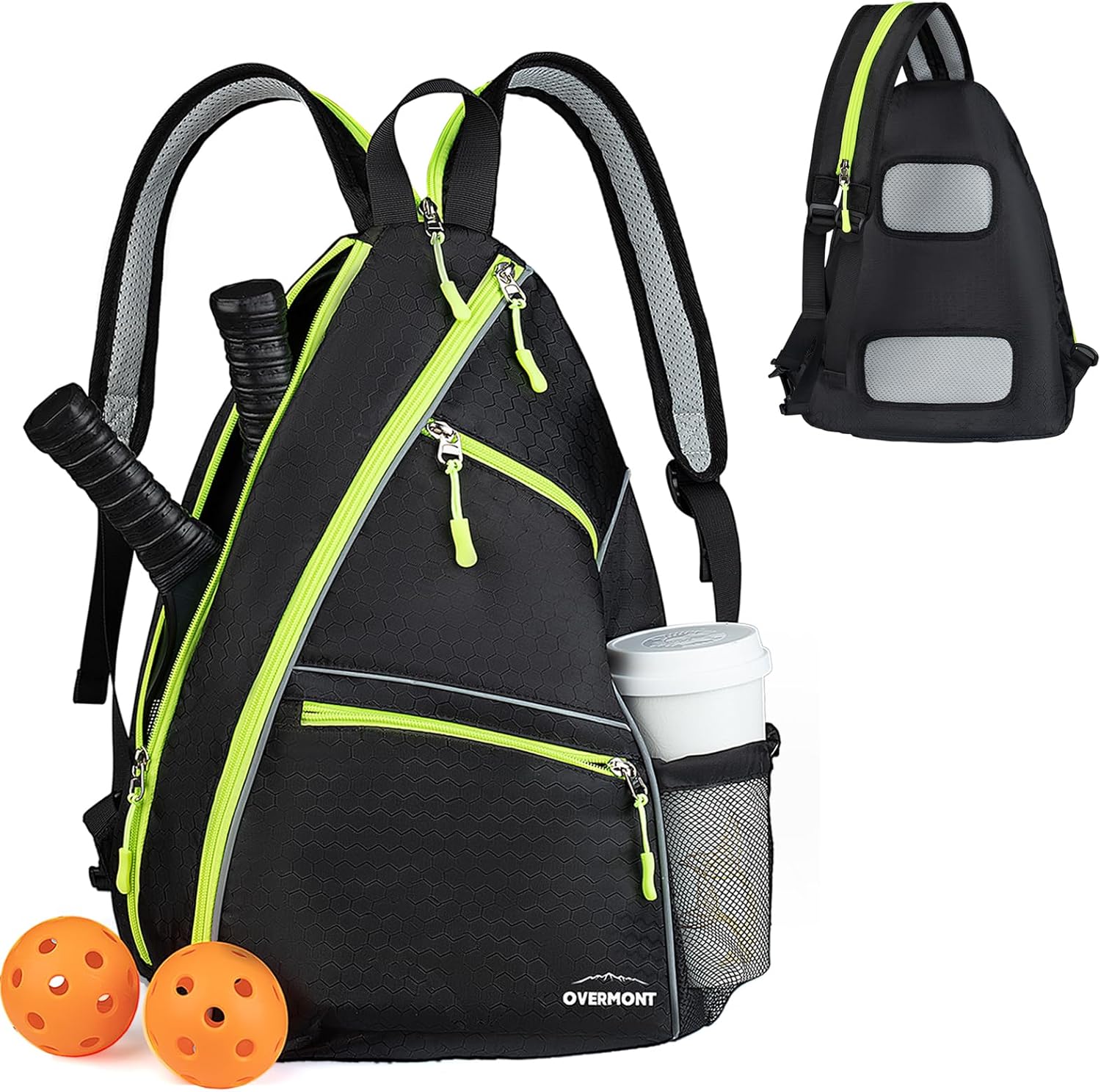 Overmont Large Pickleball Bag - Sport Pickleball Sling Bag for Women ...