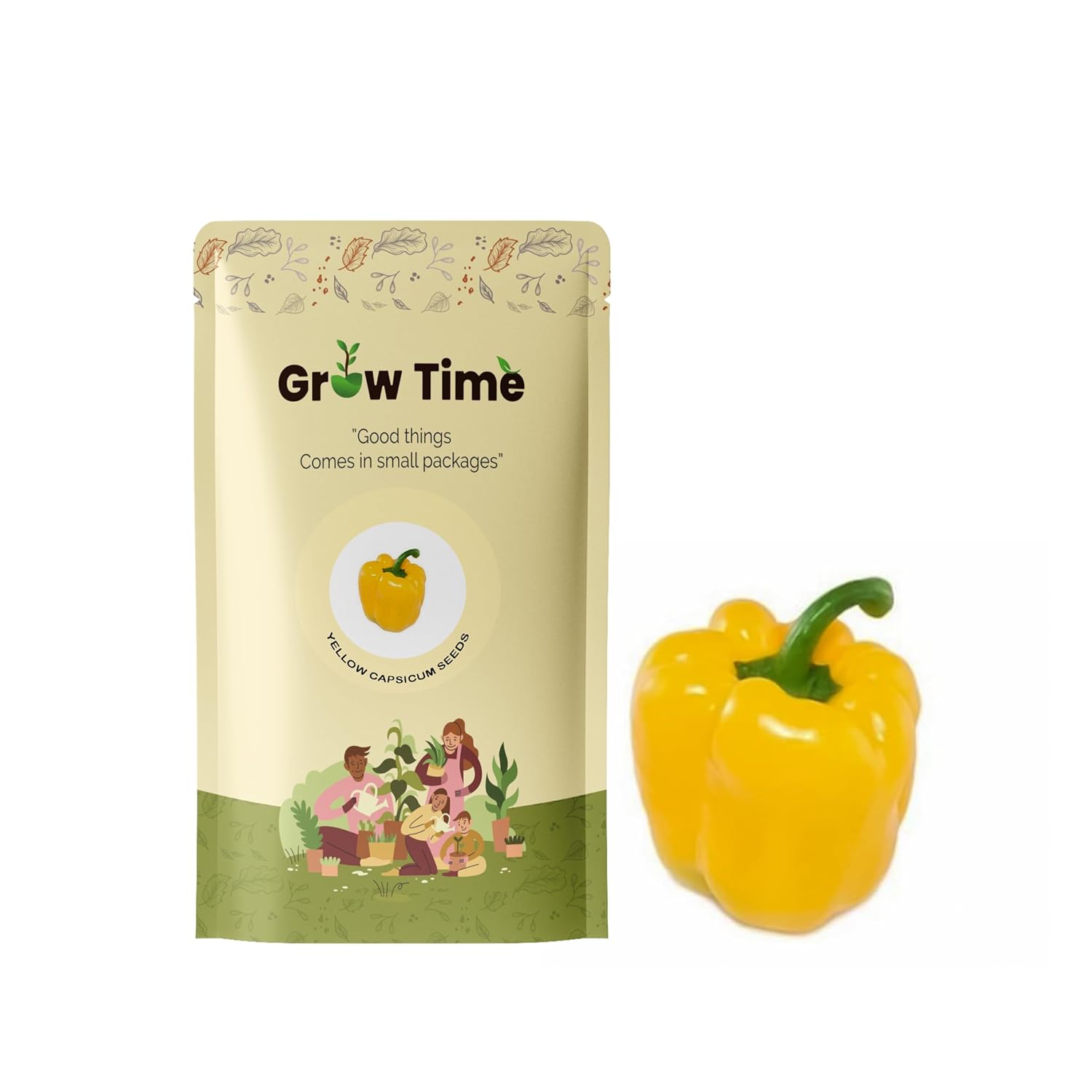 Growtime Yellow Capsicum Vegetable Seeds, Vegetable Seeds for Home ...