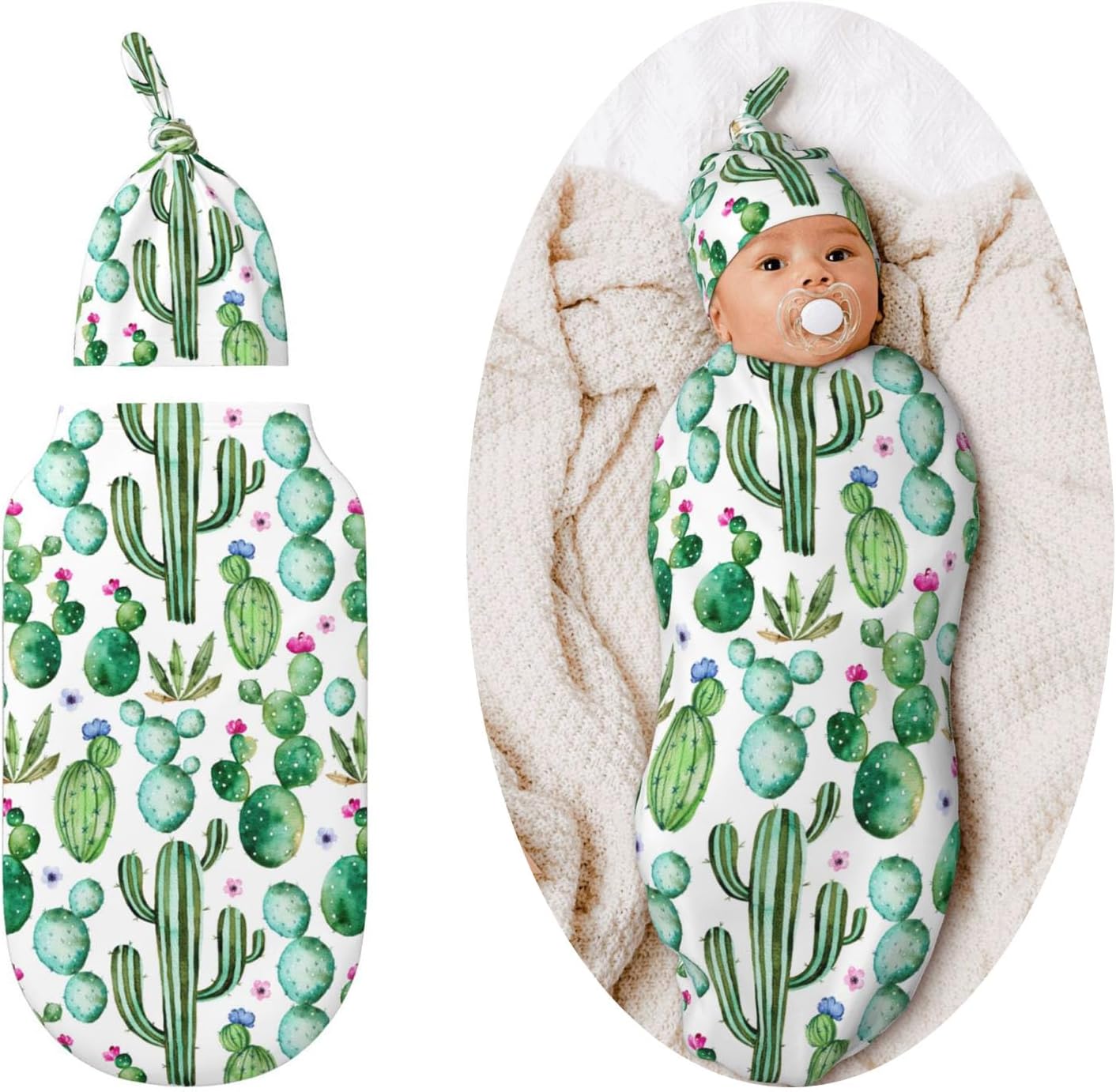 Amazon.com: SANNIX Cactus Muslin Swaddle Blankets Cotton Baby Swaddle ...
