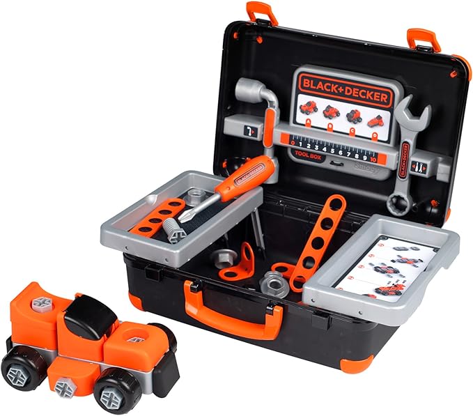 SMOBY Black & Decker Kids Tool Box - Children's Toy Tool Pretend Play ...