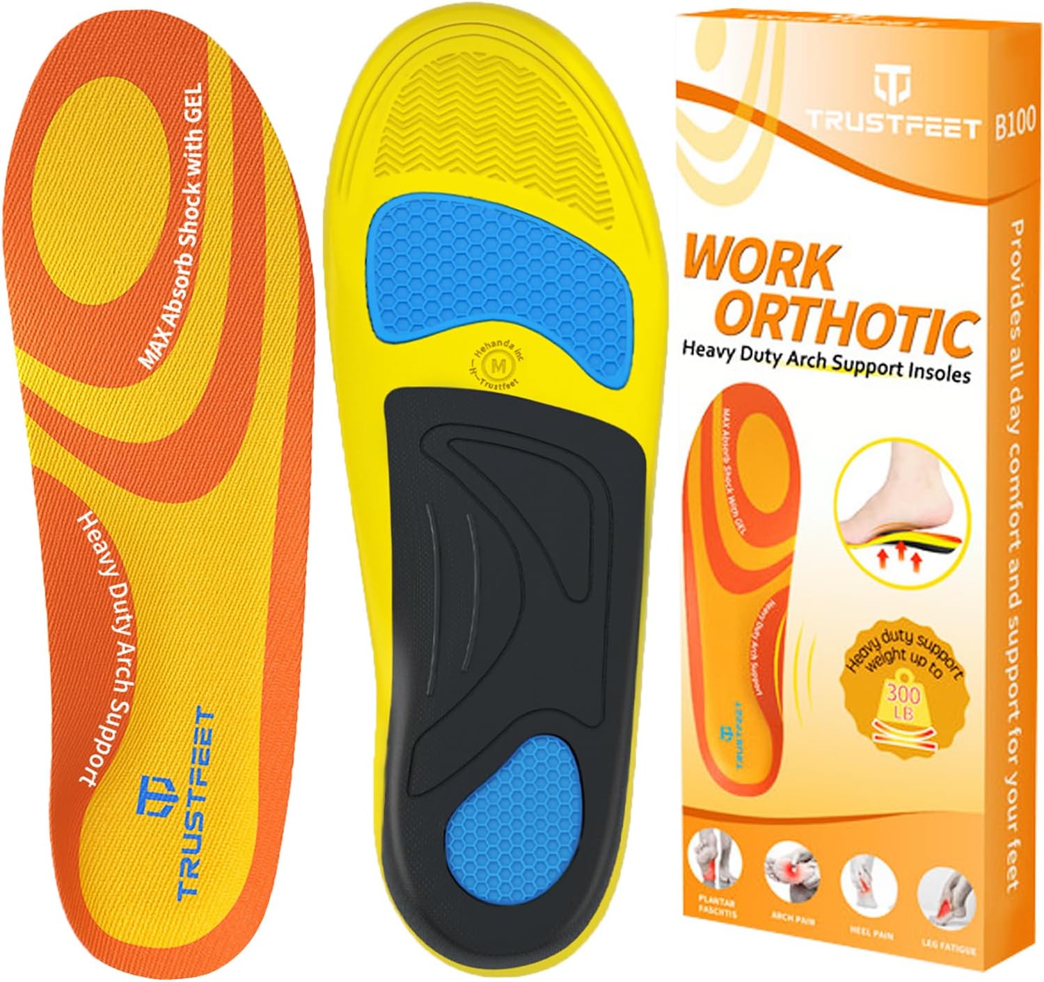 Amazon.com : Spring Loaded Shoe Inserts Insoles for Men & Women, Shock ...