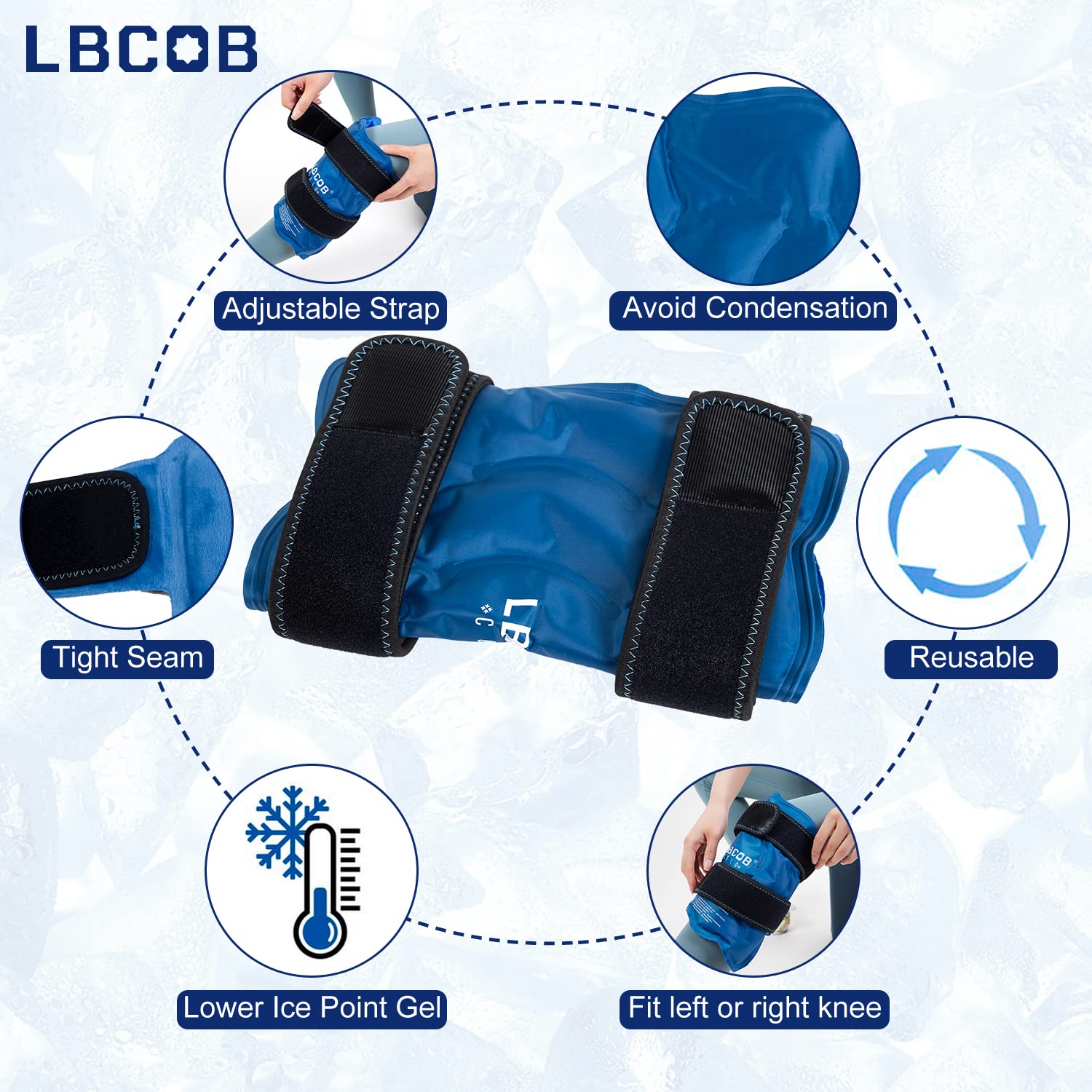 LBCOB Ice Pack for Knee Pain Relief, Hot and Cold Ice Packs for ...