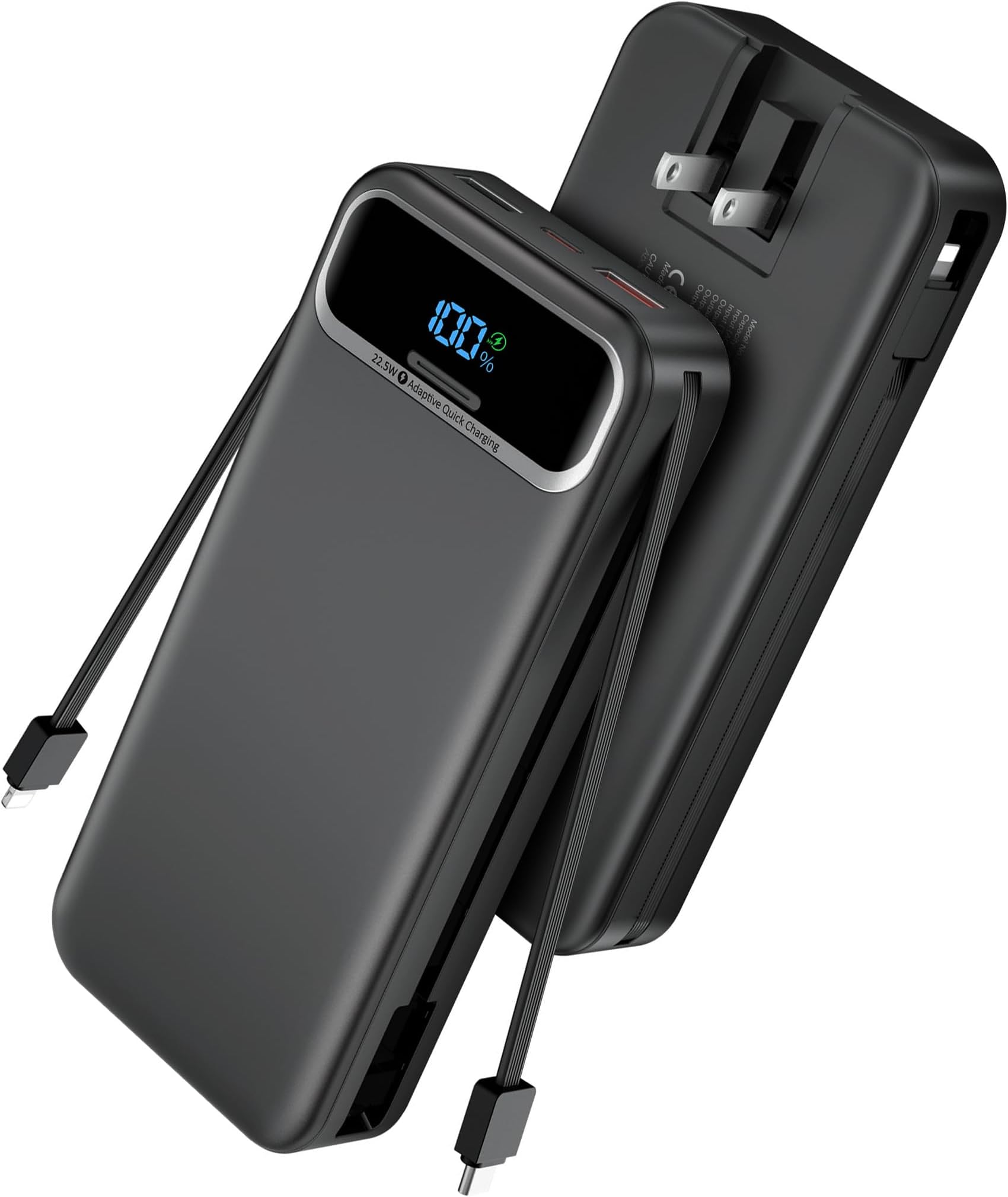 Amazon.com: myCharge Power + Plug Portable Charger USB C Dual Power Bank with 20,000mAh Internal ...