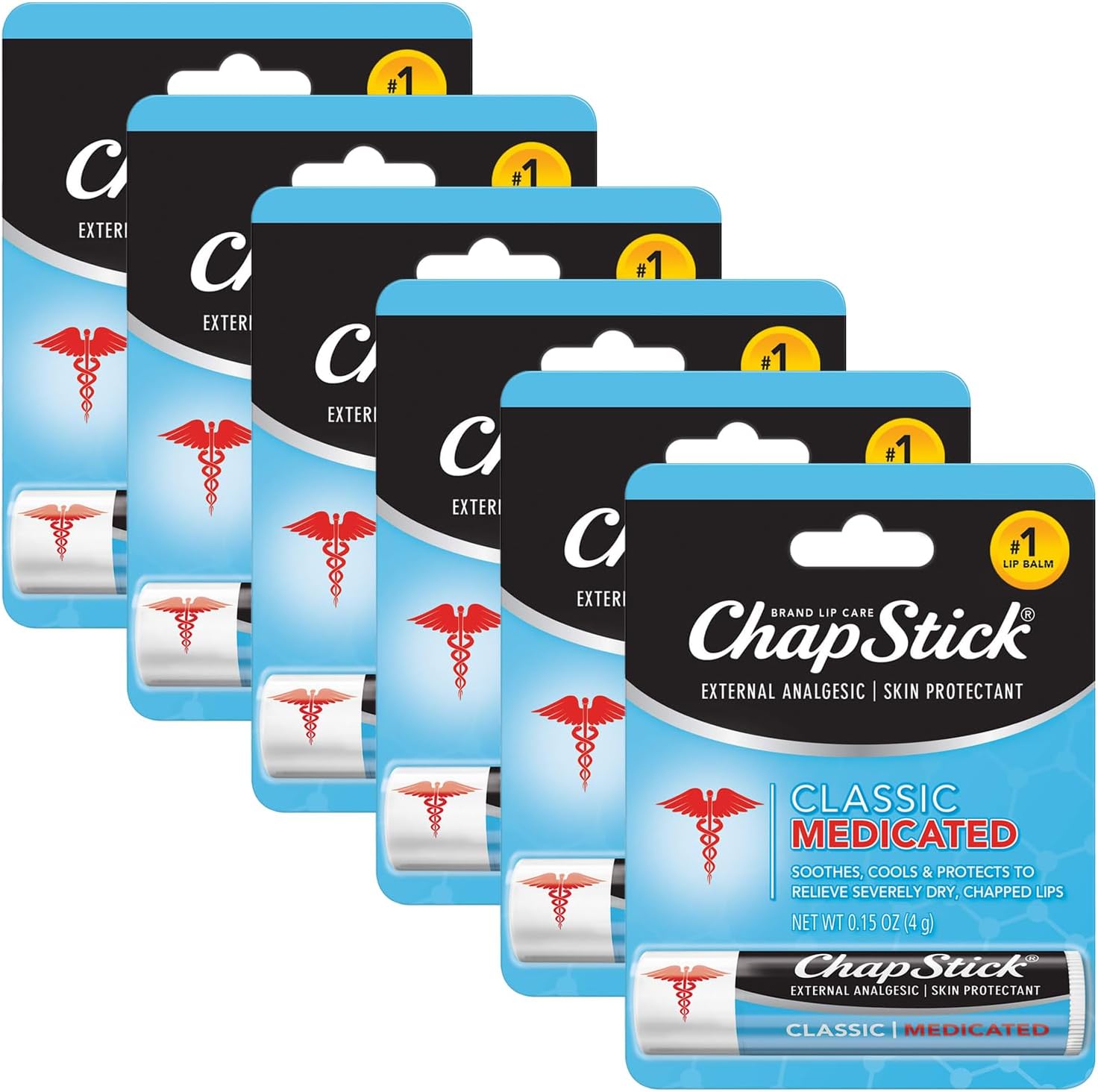 Amazon.com : ChapStick Classic Medicated Lip Balm 3-Pack – External ...