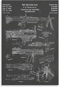 Amazon.com: ULprO M60 Machine Gun Patent Print Art 1990 Canvas Poster ...