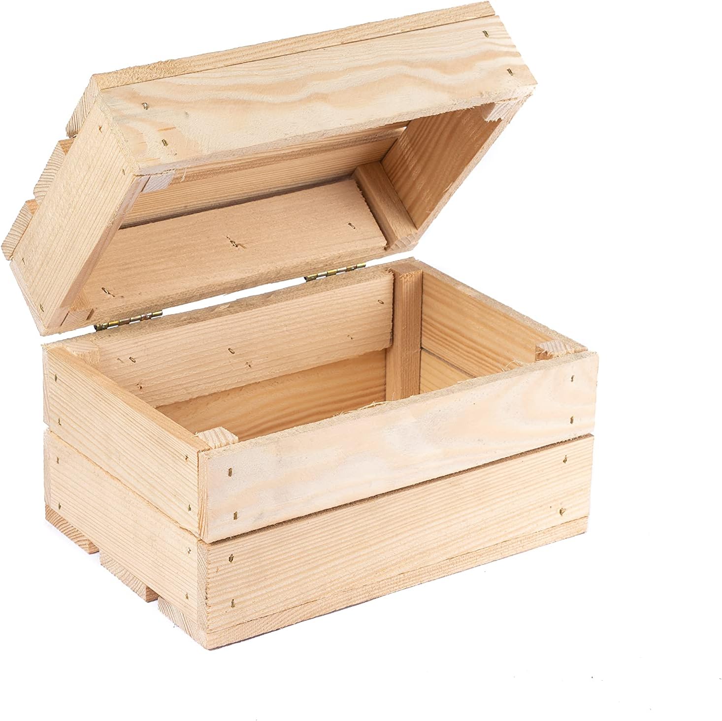 ALLPO Abschließbare Holztruhe mit Deckel | Holzkiste Truhe Holz ...