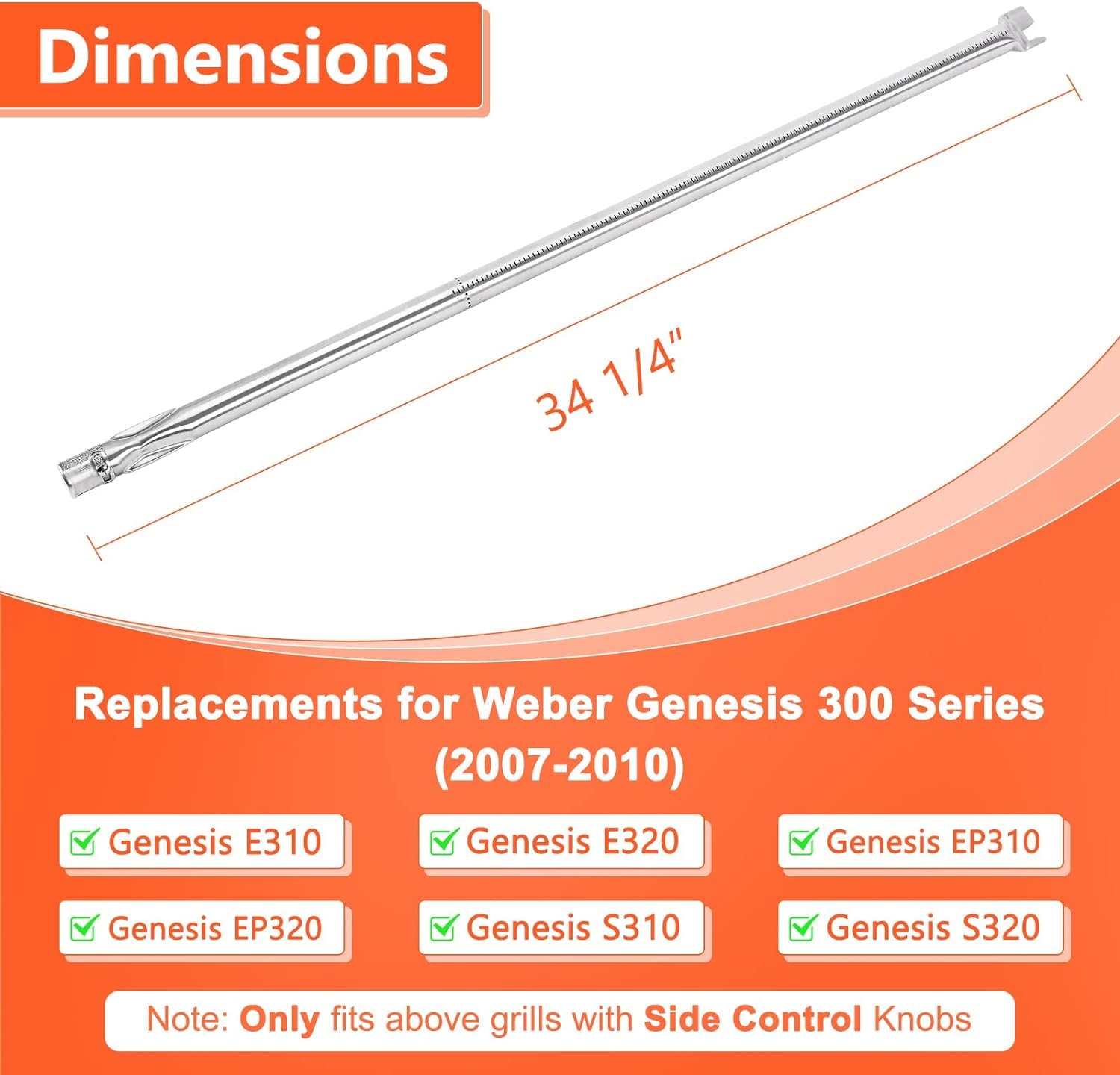 Snapklik.com : QuliMetal 24.5" Flavorizer Bars & SUS304 34.5" Grill ...