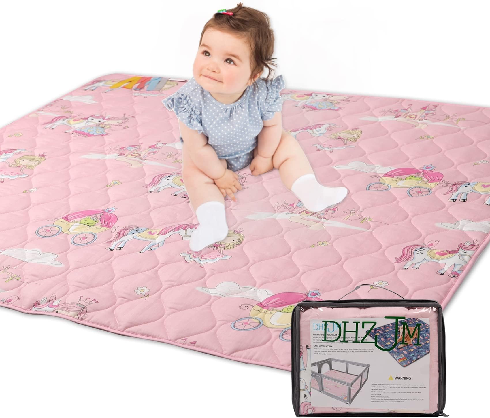 Amazon.com : 50x50 Play Mat for Playpen, Muslin Baby & Kids Play Mat ...