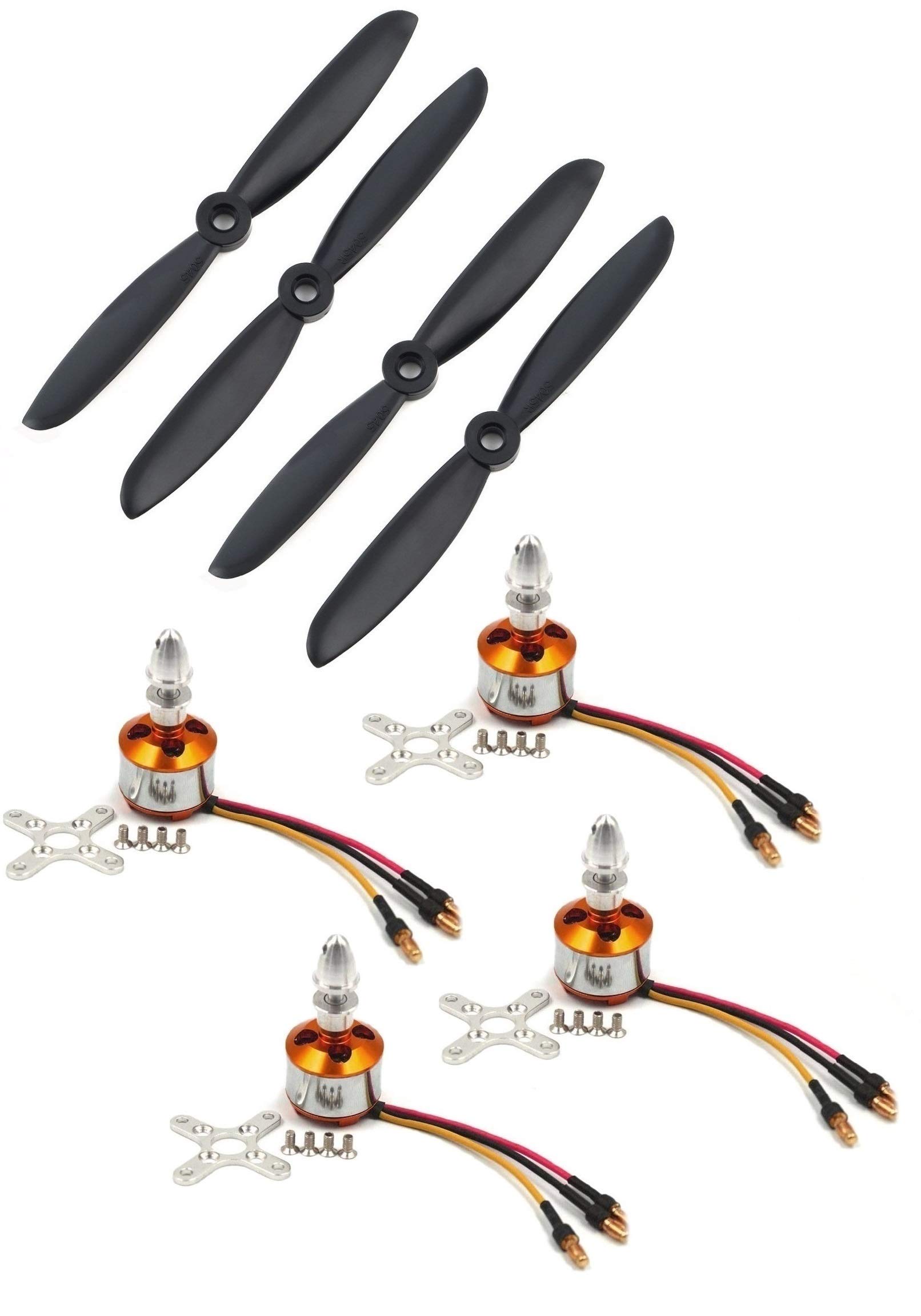 Buy INVENTO 4Pcs 1400KV BLDC Brushless Motor + 5045 5x4.5 5 inch ...