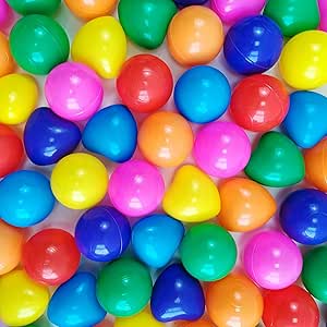 Amazon.com: YUFUL 100pcs Rounded+Heart-Shaped Ball Pit Balls, Plastic ...