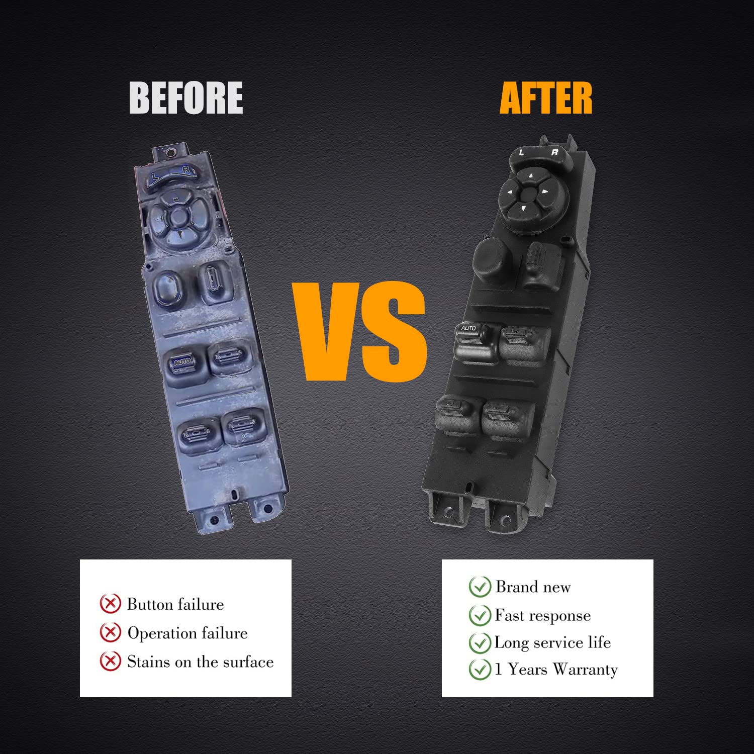 Snapklik.com : Master Power Window Switch & Bezel Kit For 20022010 ...