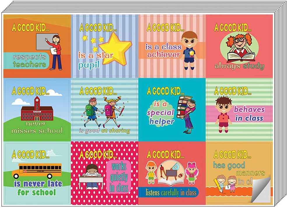 Amazon.com: Creanoso A Good Kid Behavior Stickers - at School Stickers ...