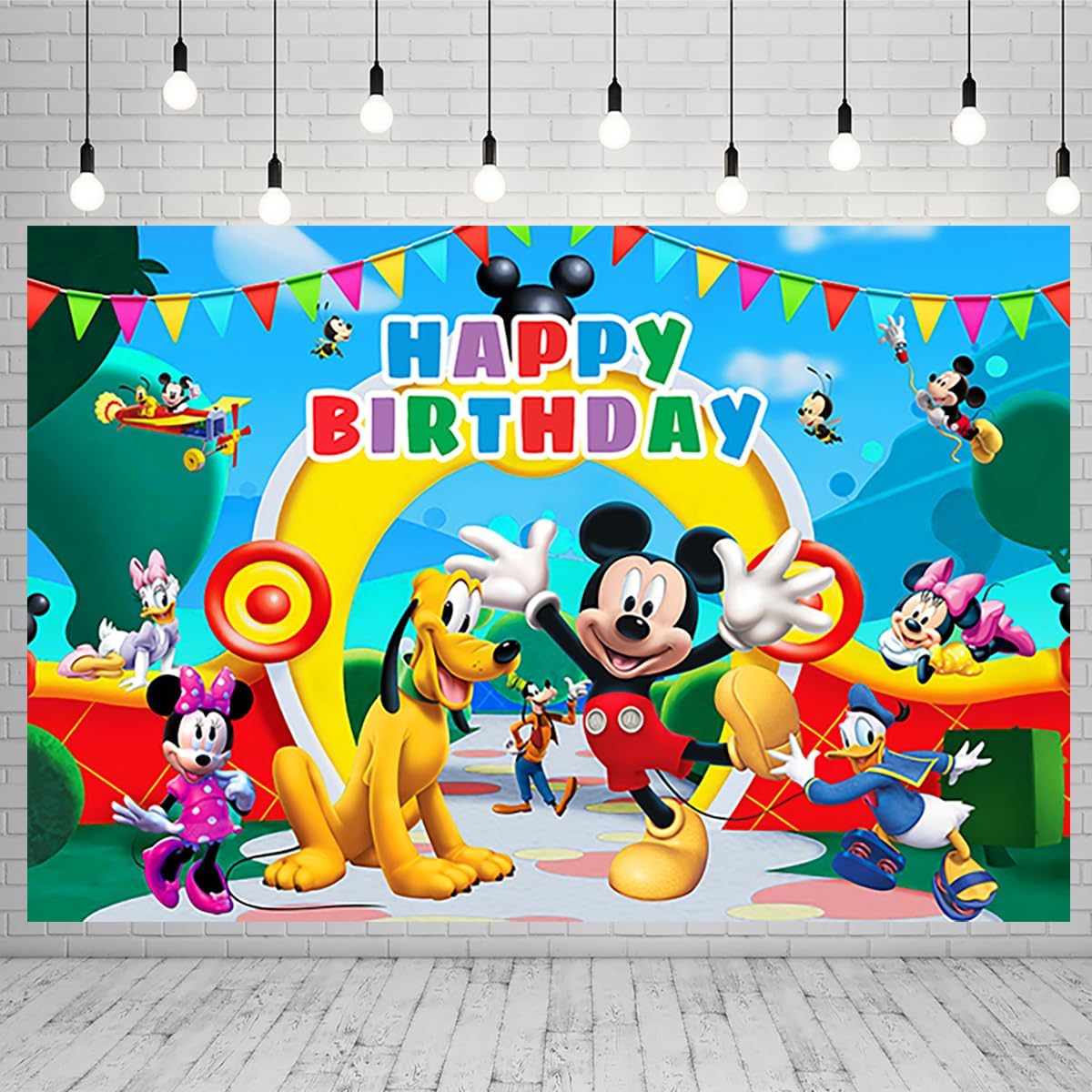 Amazon.com : Photography Backdrop Mickey Mouse Photo Background 7x5ft ...