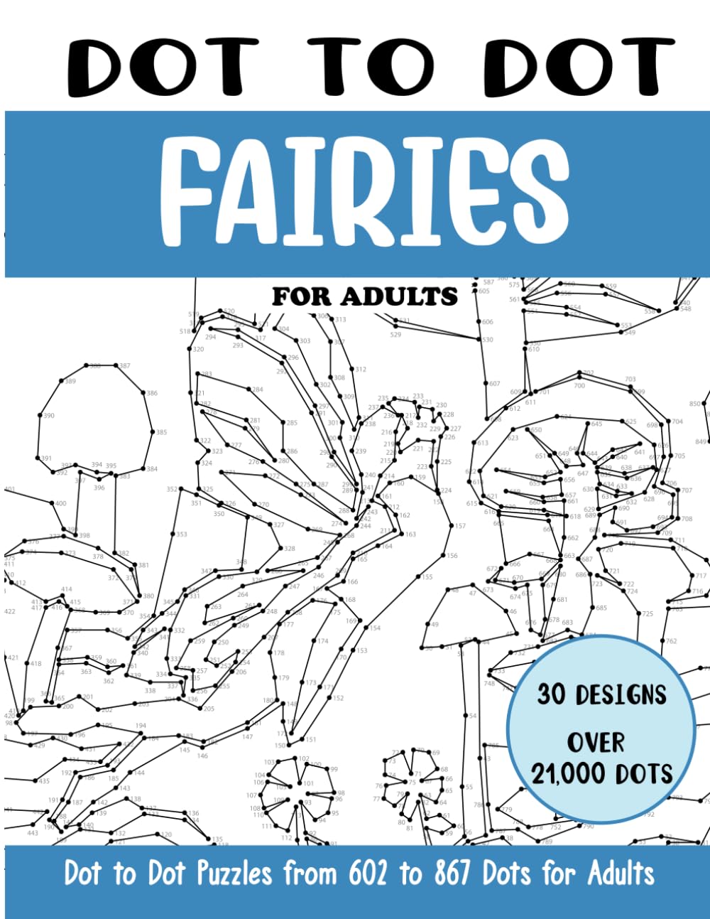 Dot to Dot Fairies for Adults: Fairies Connect the Dots Book for Adults ...