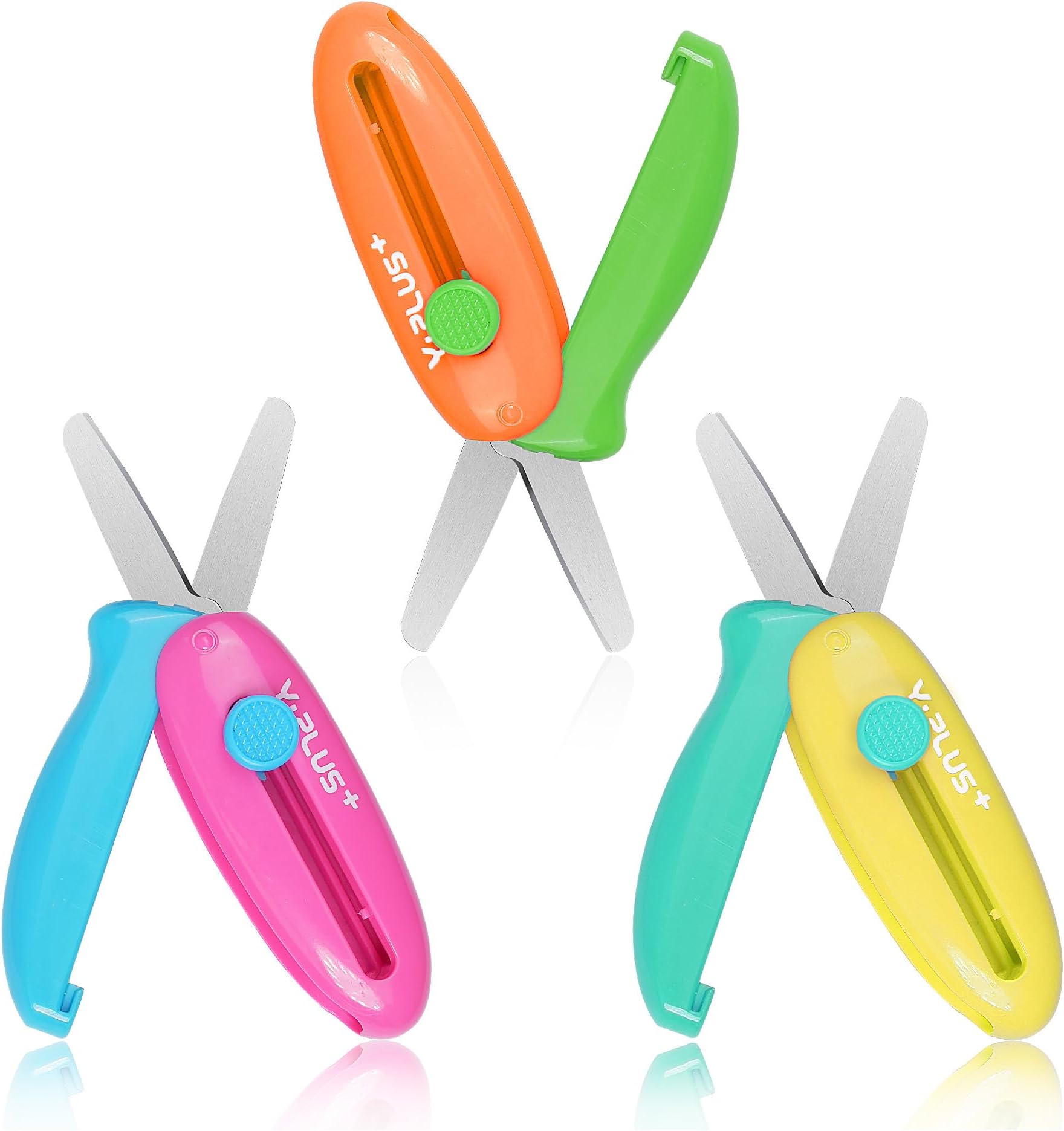 Safety Scissors for Kids, Retractable Small Scissors for Toddler Craft ...