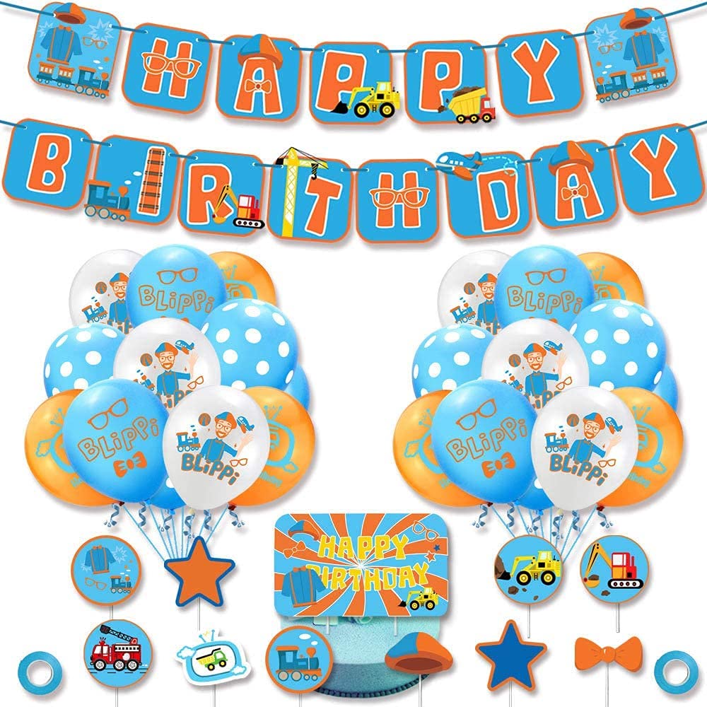 Blippi Birthday Decoration Blippi Birthday Party Supplies Party Pack ...