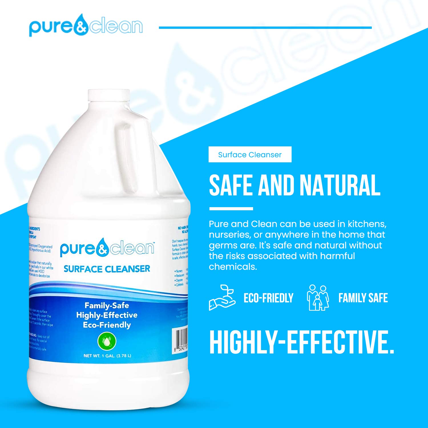 Buy Pure & Clean Multi Surface Cleaner Hypochlorous Acid Cleaning ...