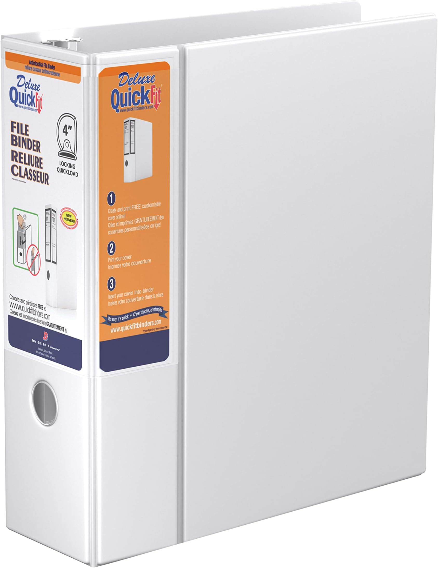 QuickFit Deluxe Heavy Duty File Binder - 4" Binder Capacity - 650 Sheet ...