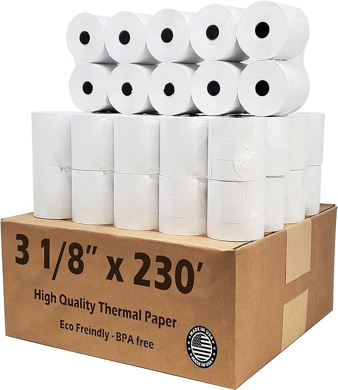 Amazon Thermal Paper Rolls 3 1 8 X 230 American Made 50 pack amazon-thermal-paper-rolls-3-1-8-x-230-american-made-50-pack
