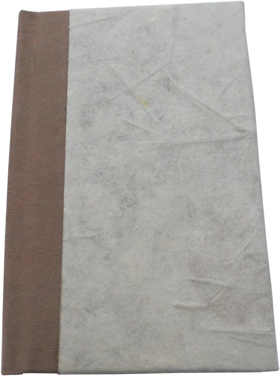 Amazon.com: Recycled Natural hemp handmade paper Notebook with khaki ...
