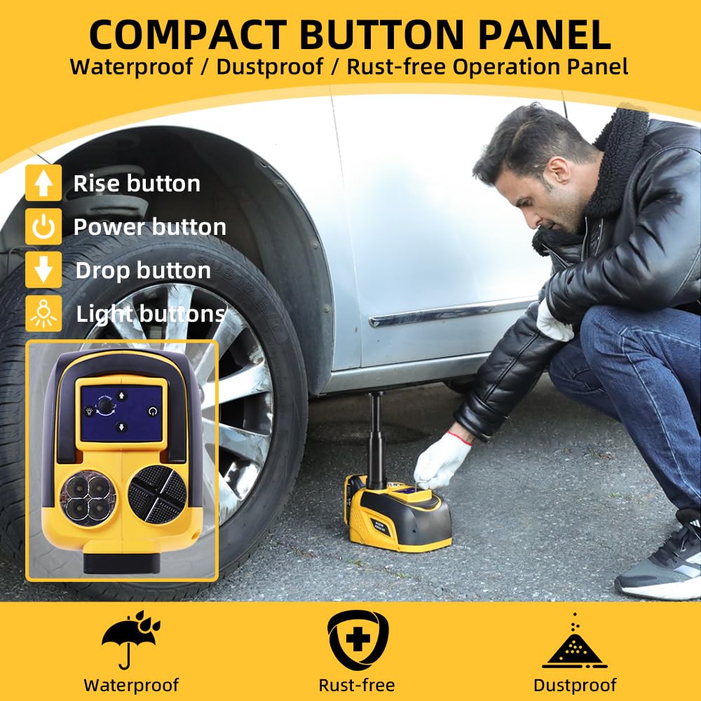 Electric Car Jack STANDTALL Hydraulic Cordless Remote Control 5 Ton 18V ...