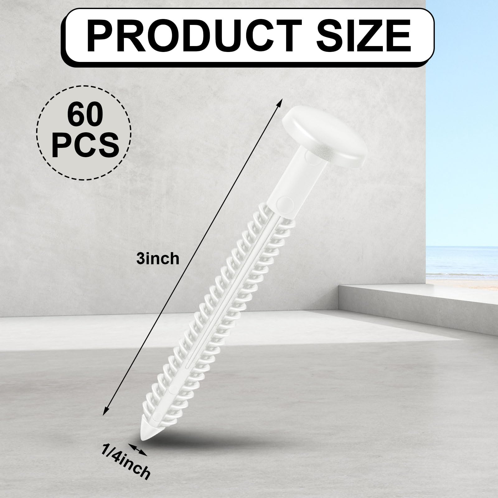 Snapklik.com : Blulu 60 Pcs 3 Inch Vinyl Shutter Fastener Window Panel ...