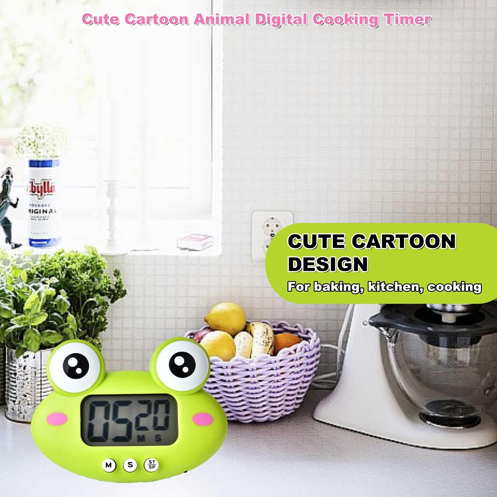 Kitchen Timer,Digital Kitchen Timer Magnetic,Cute Cartoon Animal ...