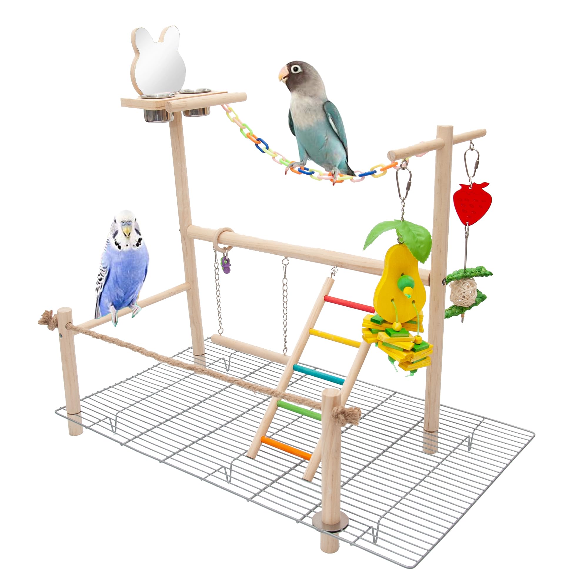 Amazon.com : Small Bird Playground for Top of Cage Tree Bird Stands for ...