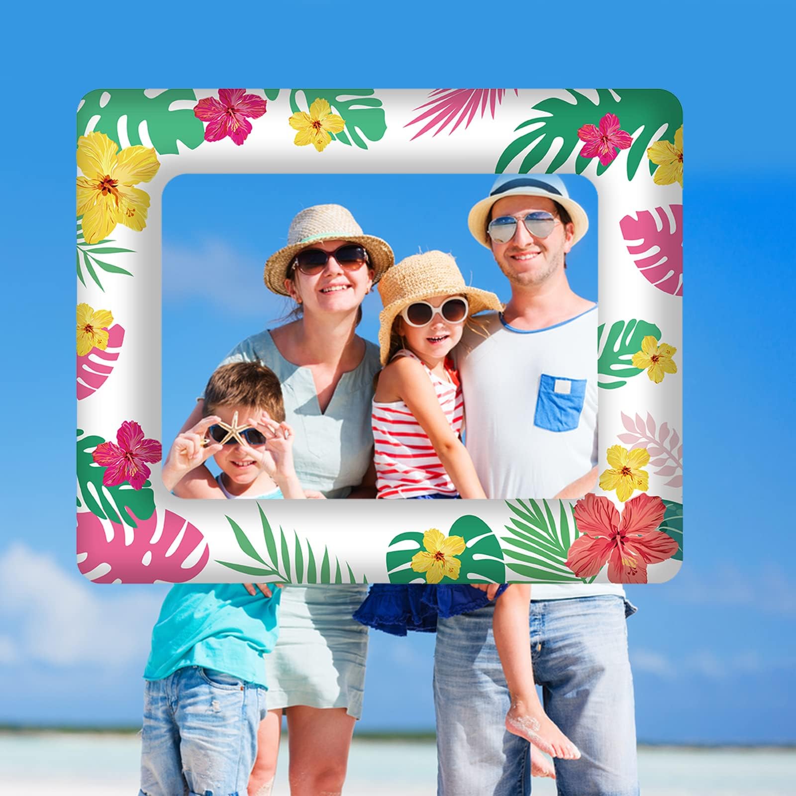Buy AzoneeTropical Inflatable Selfie Frame, Photo Booth Frame, Fun ...