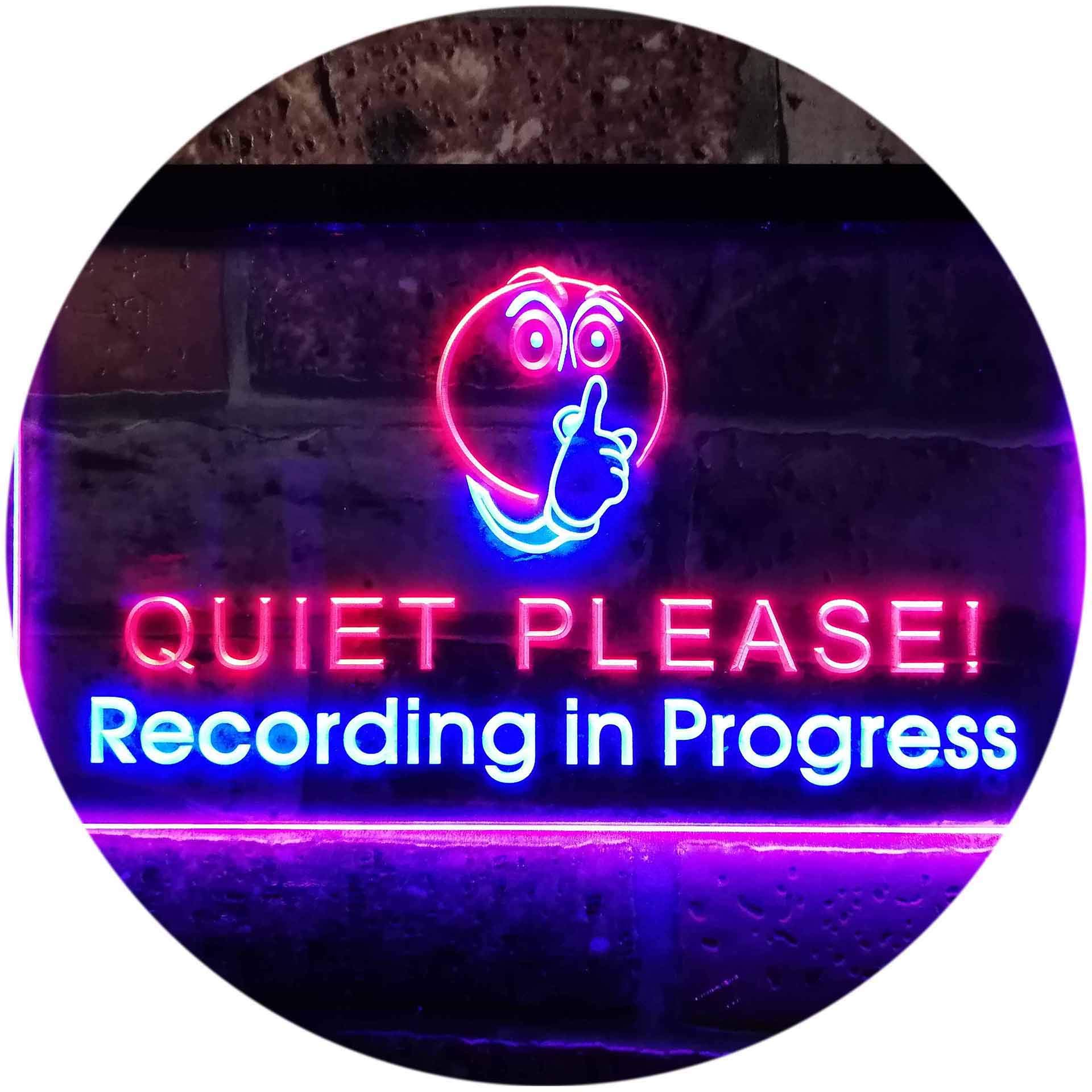Quiet Please Recording Sign