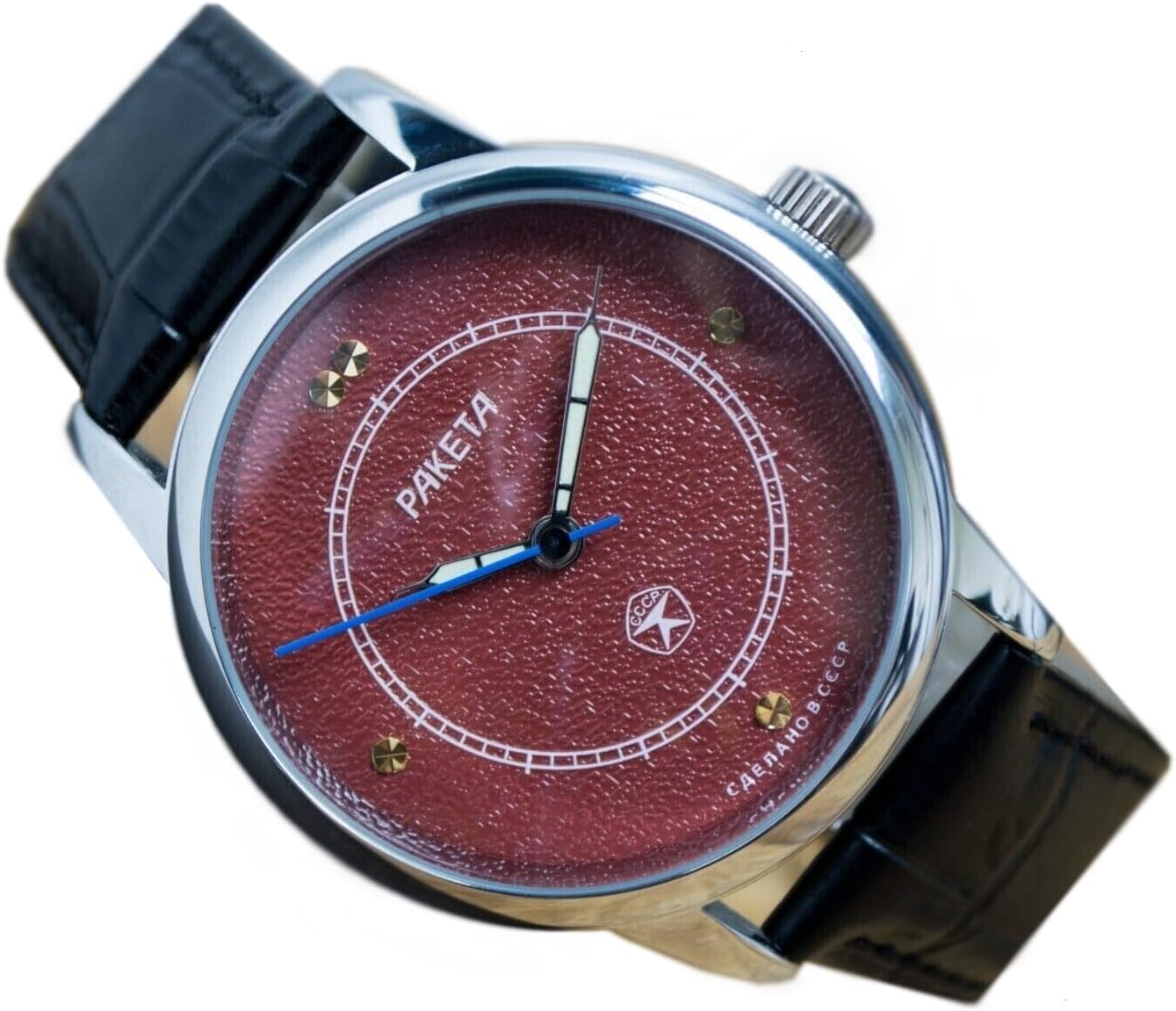 Amazon.com: Raketa Copernic - Reloj de pulsera para hombre, estilo vintage, color rojo copernico ...