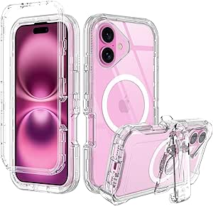Amazon.com: I-HONVA for iPhone 16 Plus Case Clear [Non Yellowing] [Compatible with MagSafe ...