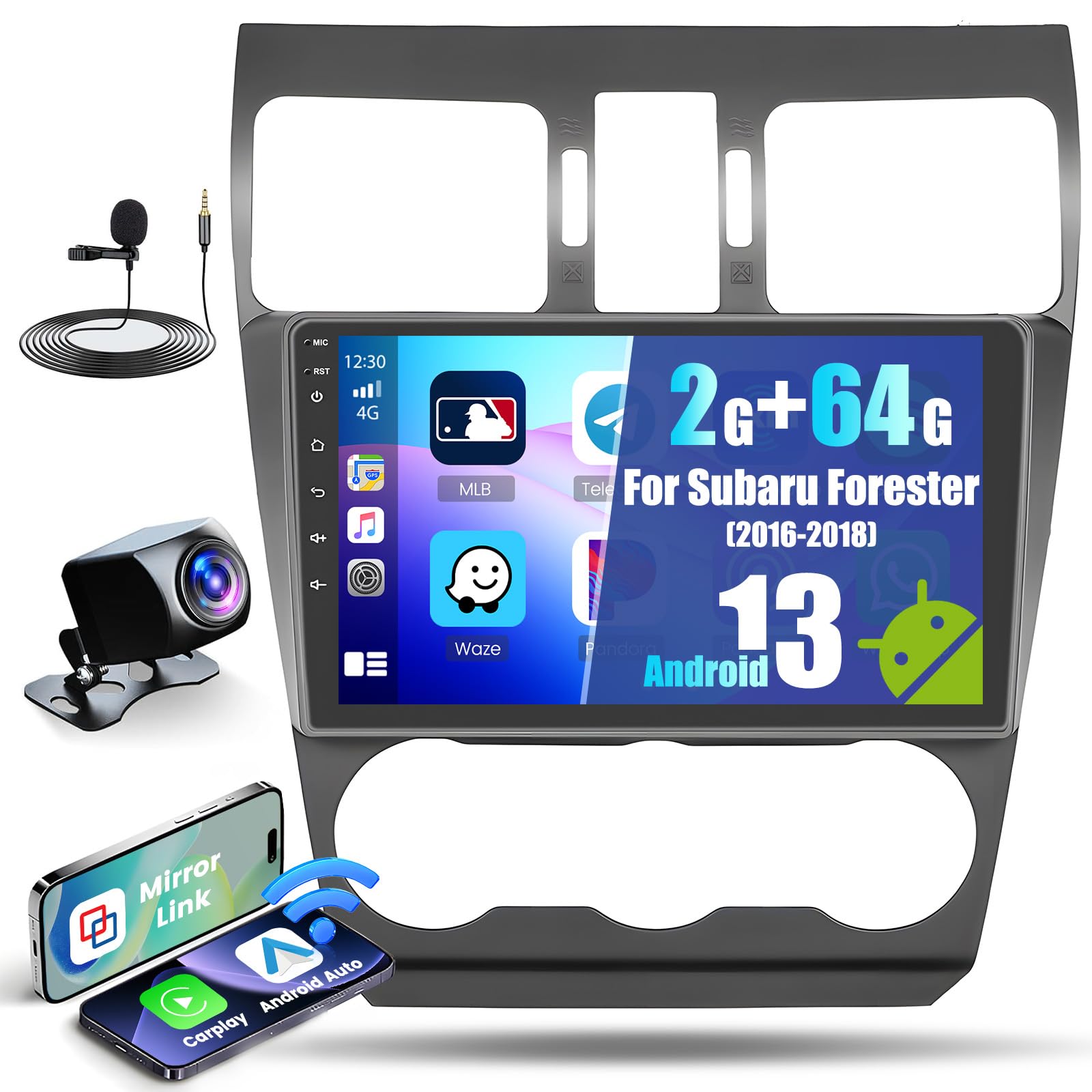 Amazon.com: [2+64GB] Hikity Android 13 Stereo for Subaru Forester ...