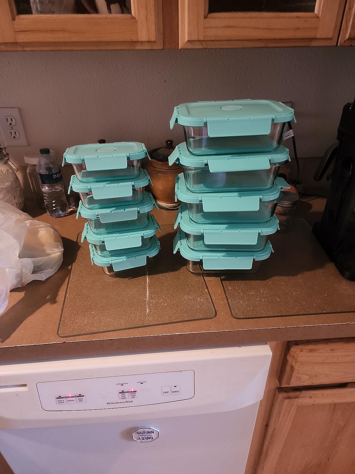 $5/mo - Finance HAKEEMI 10 Pack Glass Food Storage Containers with Lids ...