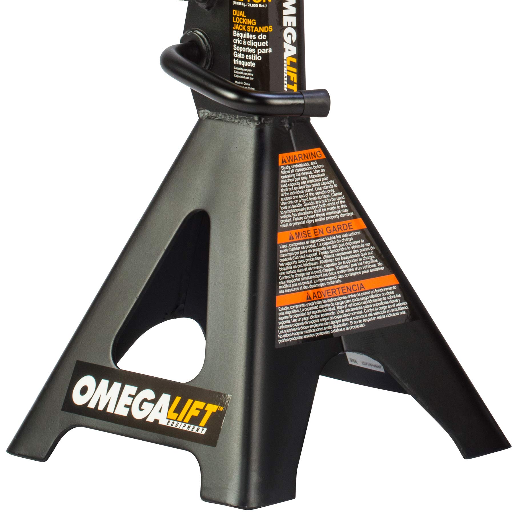 Omega Lift 32128 Heavy Duty 12 Ton Jack Stands Pair - Double Locking ...